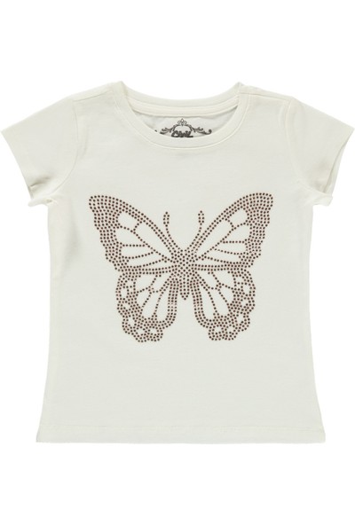 Civil Girls Kız Çocuk Tişört 2-5 Yaş Ekru