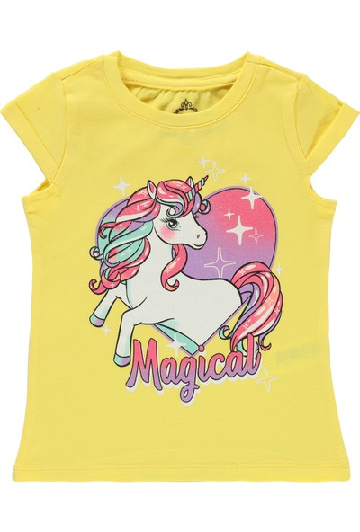 Civil Girls Kız Çocuk Tişört 2-5 Yaş Sarı