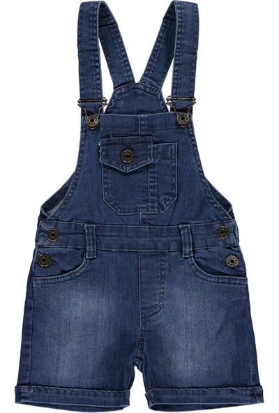 Civil Boys Erkek Çocuk Kot Salopet 2-5 Yaş Koyu Mavi