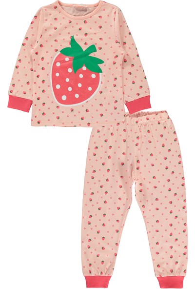 Civil Girls Kız Çocuk Pijama Takımı 2-5 Yaş Pudra