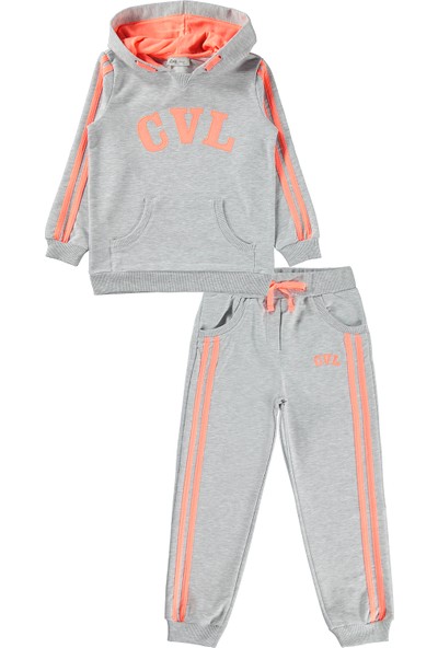 Civil Girls Kapşonlu Eşofman Takımı 6-9 Yaş Oranj