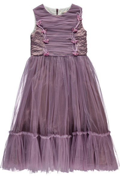 Civil Girls Kız Çocuk Abiye 10-13 Yaş Mor