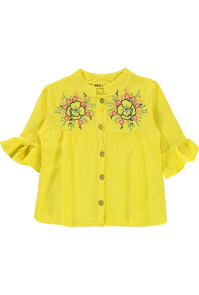 Civil Girls Kız Çocuk Gömlek 2-5 Yaş Pudra