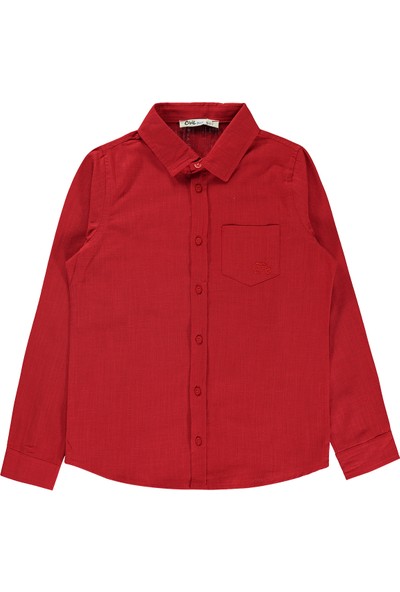 Civil Boys Erkek Çocuk Gömlek 10-13 Yaş Kırmızı