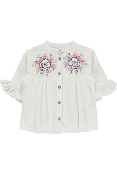 Civil Girls Kız Çocuk Gömlek 2-5 Yaş Pudra