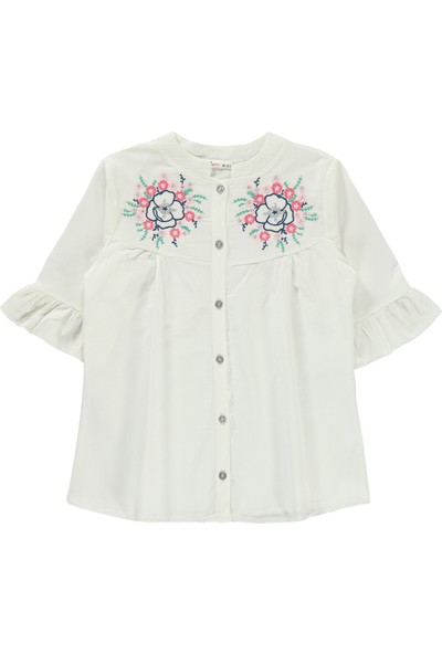 Civil Girls Kız Çocuk Gömlek 10-13 Yaş Ekru