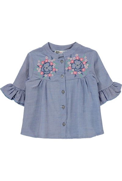 Civil Girls Kız Çocuk Gömlek 2-5 Yaş Pudra