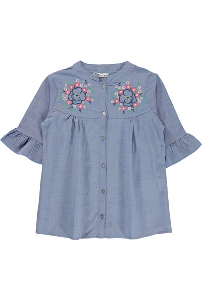 Civil Girls Kız Çocuk Gömlek 10-13 Yaş Mavi