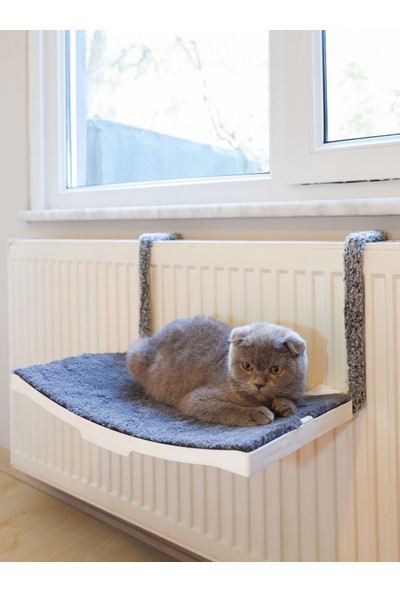 Ata Home Kedi Petek Kalorifer Radyatör Yatağı Askılı Kedi Yatağı Hamağı Terası 47 x 27,5 cm 18 kg