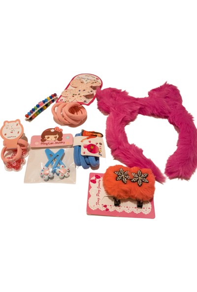 Mühürcüler 15 Parça Kız Çocuk Taç ve Toka Seti