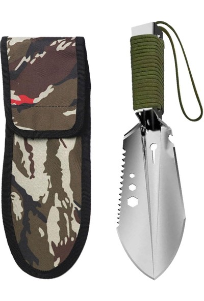Homyl Metal Survival El Kürek Spade Sawtooth Mala 6 In 1 Bahçe Aracı Digger Green (Yurt Dışından)