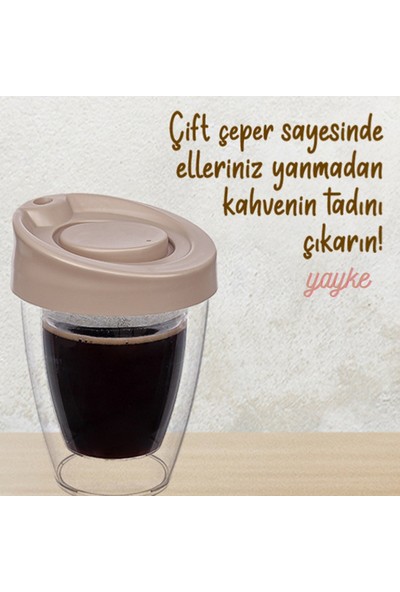 Yayke Kapaklı El Yakmaz Termos Bardak Yayke Kapaklı El Yakmaz Termos Bardak