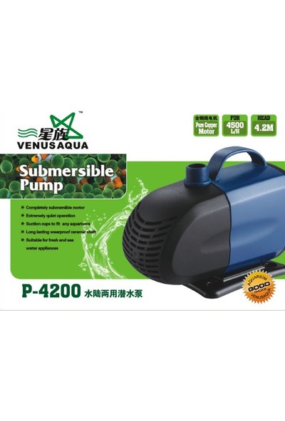 Venusaqua P4200 Akvaryum Sump Kafa Motoru 4500 Lt / H 85W