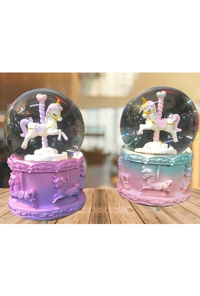 Tazador Işıklı Müzikli Atlı Karınca Temalı Müzikli Cam Kar Küresi