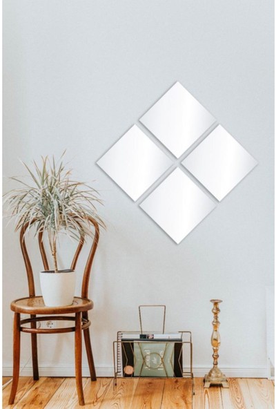 Derseres 4'lü Bizoteli Ayna Çap:25 cm