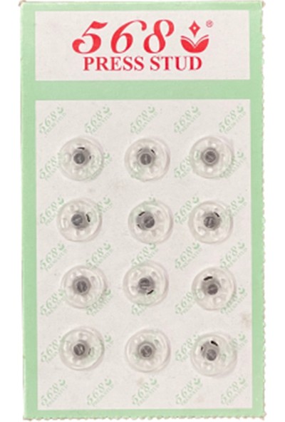 Elegantshop M568 Şeffaf Plastik Çıtçıt 6 Takım CTCT003