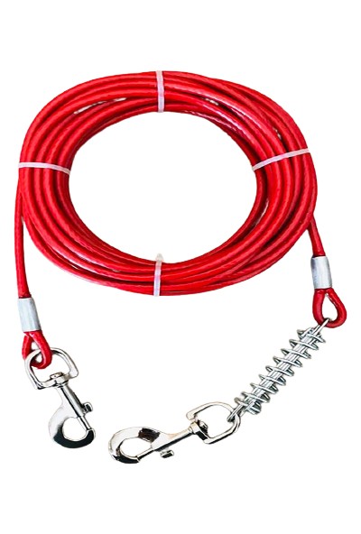 Lidersan Çelik 6 mm 5 Metre Yaylı Köpek Bağlama Halat