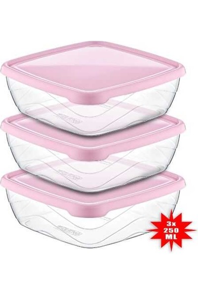 En Uygun Ürün Kare Saklama Kabı Mini Boy 3 Adet