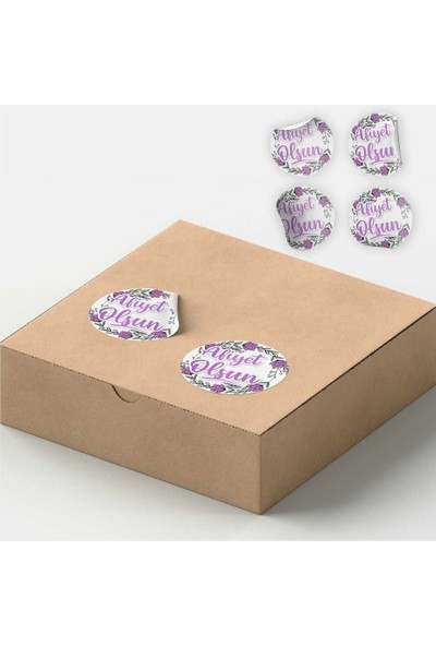 Afiyet Olsun Mor Çiçekli Sticker 115 Adet 4 cm Çapında Afiyet Olsun Mor Çiçekli Sticker 115 Adet 4 cm Çapında