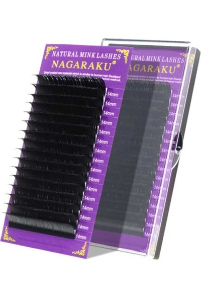 Nagaraku Ipek Kirpik D Kıvrım 0,10 Kalınlık - 14MM Uzunluk Nagaraku Ipek Kirpik D Kıvrım 0,10 Kalınlık - 14MM Uzunluk