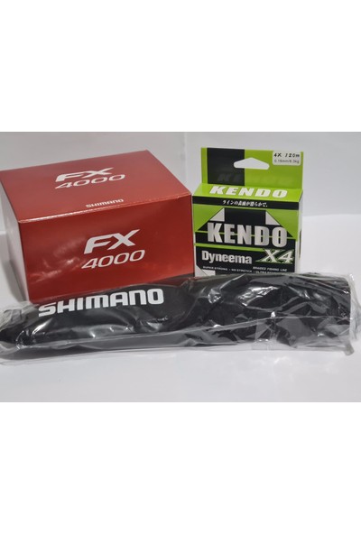 Shimano Fx 4000 Spin Olta Makinesi + Kendo Dyneema 4 Kat 120MT Örgü Ip + Melafısh Ayarlanabilir Spin Kamışını Koruma Taşıma Kılıfı Shimano Fx 4000 Spin Olta Makinesi + Kendo Dyneema 4 Kat 120MT Örgü Ip + Melafısh Ayarlanabilir Spin Kamışını Koruma Taşıma Kılıfı