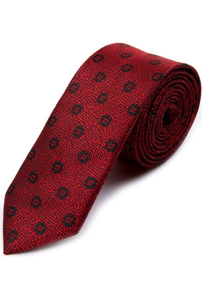 Hatemoğlu Bordo Desenli Kravat