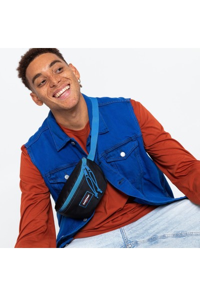 Eastpak Springer Kontrast Mysty Bel Çantası Siyah-Mavi EK074K34