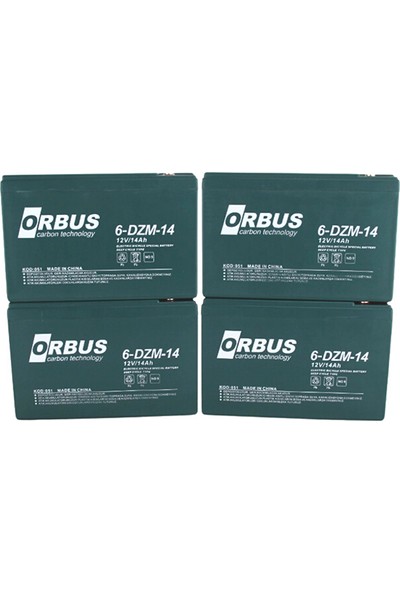 Orbus Jel Akü 12 V 14 Ah 4'lü Set