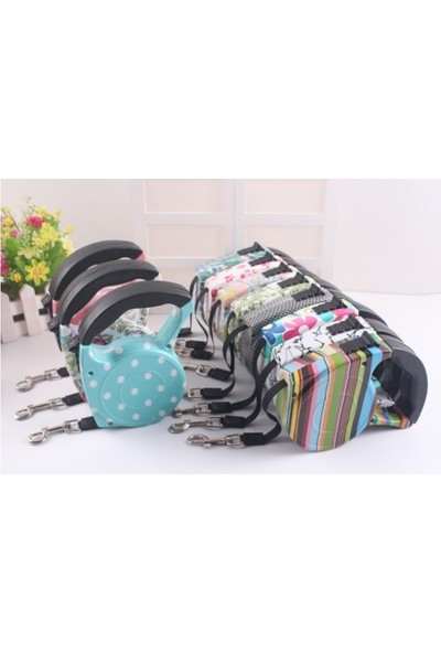 Bernam Makaralı Otomatik Köpek Tasması Desenli 5 Metre