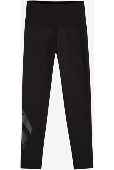 Skechers W Big Logo Legging Kadın Siyah Tayt - S221139-001 Skechers W Big Logo Legging Kadın Siyah Tayt - S221139-001