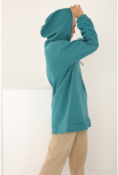 ALLDAY Kol Büzgü Detaylı Kapüşonlu Sweat