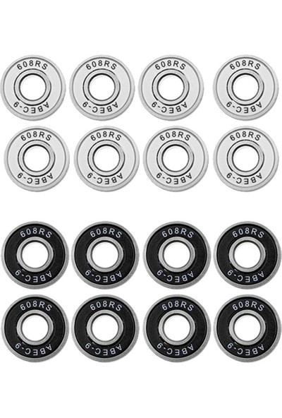 Homyl 16 Adet 608RS Abec 9 Kaykay Rulman Hokey Rulo Beyaz + Siyah Için 8mm Rulmanlar Rulmanlar (Yurt Dışından) Homyl 16 Adet 608RS Abec 9 Kaykay Rulman Hokey Rulo Beyaz + Siyah Için 8mm Rulmanlar Rulmanlar (Yurt Dışından)