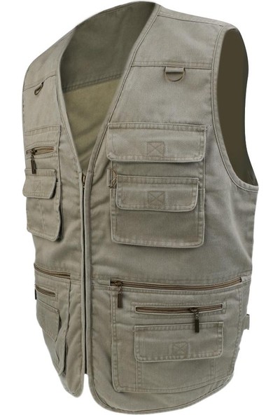 Lovoski Erkek Spor Yelek Kot Hızlı Kuru Balıkçılık Av Fotoğraf Yelek 3xl Zip