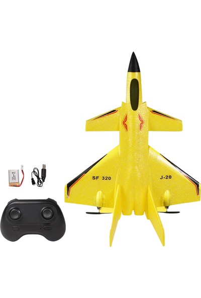 Lovoski Rc Planör 2.4g Uçak Güz Dayanıklı Hediyeler Dıy Uçak Çocuk Yetişkinler Için Sarı