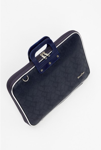 Bagscage - 15,6'' Omuz Çantası S. Desen Lacivert