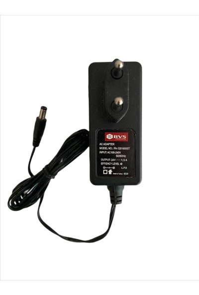 BVS 24V 1,5A Adaptör - 24 Volt 1,5 Amper Adaptör Jack 5.5x2.5 Uç 24V Adaptör