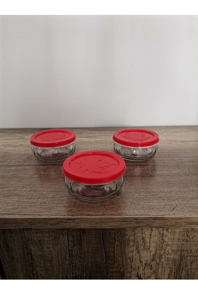 Peg Home 3 Adet Cam Kahvaltılık Saklama Kabı