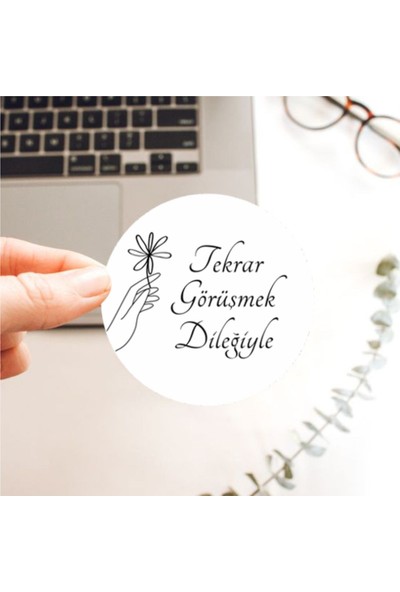 Tekrar Görüşmek Dileğiyle Sticker 115 Adet 4 cm Çapında