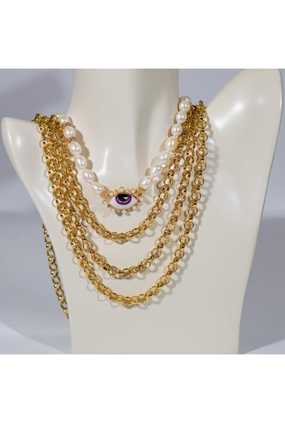 H&K Glow Inci Kolyemiz ve Üçlü Zincir Set Kombinimiz H&K Glow Inci Kolyemiz ve Üçlü Zincir Set Kombinimiz