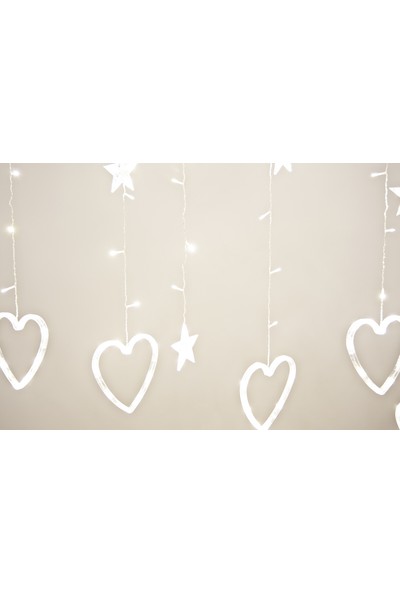 Niyet LED Işık - Kalp ve Yıldız - Salkım - Günışığı - Fonksiyonlu - Dekoratif - Aydınlatma - 2X2M Niyet LED Işık - Kalp ve Yıldız - Salkım - Günışığı - Fonksiyonlu - Dekoratif - Aydınlatma - 2X2M