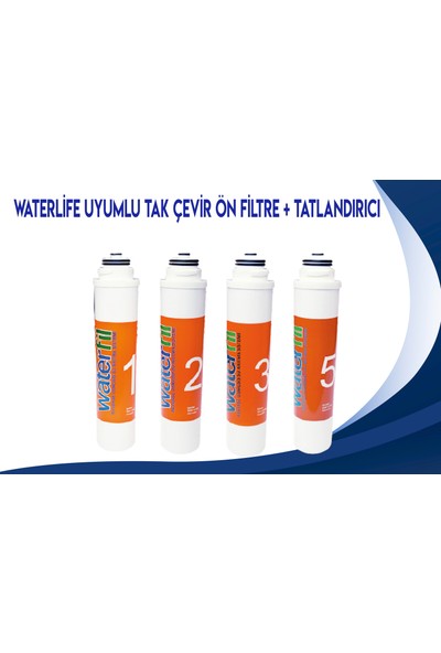 Mikron Waterlife Filtre Takımı 4'lü Set Su Arıtma Cihazı Filtresi