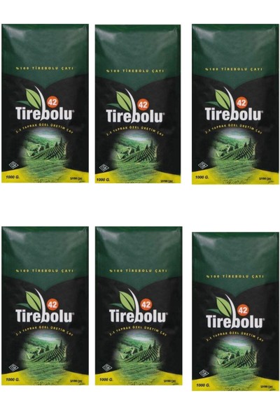 Tirebolu 42 Siyah Dökme Çay 1 kg x 6 Adet Tirebolu 42 Siyah Dökme Çay 1 kg x 6 Adet