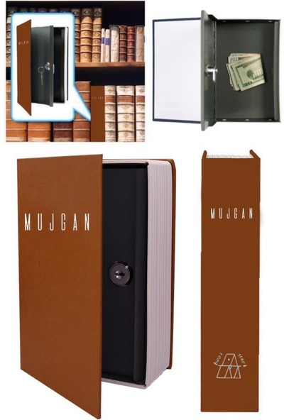 Mujgan Kitap Görünümlü Gizli Kasa Kahverengi Mujgan Kitap Görünümlü Gizli Kasa Kahverengi