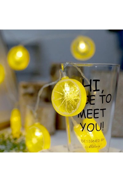 Dekoratif Dilimli Limon LED Işık Zinciri Aydınlatma LED Işık Süs