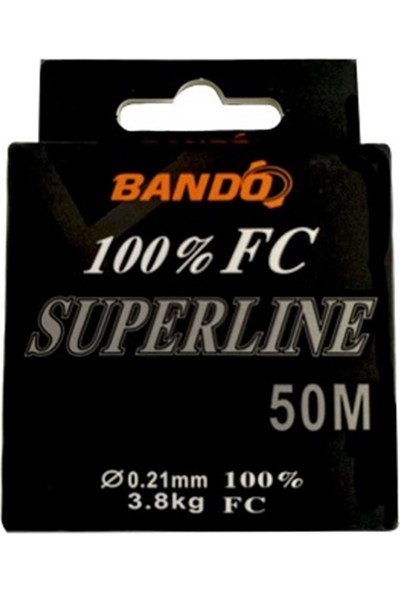 Bando Süperline Leader %100 Fluorocarbon 50M Misina 0.33MM Bando Süperline Leader %100 Fluorocarbon 50M Misina 0.33MM