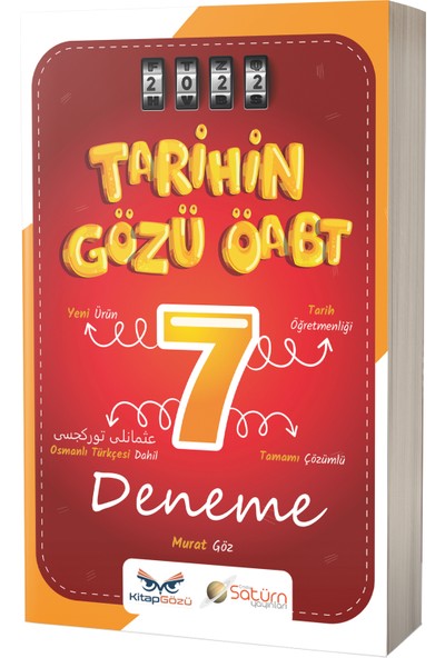 Satürn Yayınları 2022 ÖABT Tarihin Gözü Tarih Öğretmenliği Tamamı Çözümlü 7'lü Deneme - Murat Göz Satürn Yayınları 2022 ÖABT Tarihin Gözü Tarih Öğretmenliği Tamamı Çözümlü 7'lü Deneme - Murat Göz