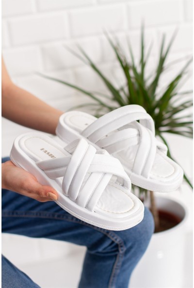 Beno Beyaz Cilt Terlik