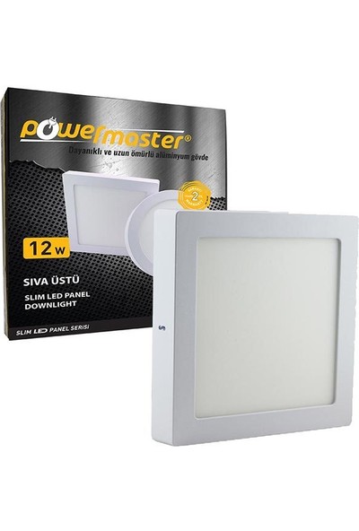 Trend Powermaster 12 Watt Sıva Üstü 6500K Beyaz Kare 170MM Slım Led-Eco Spot Panel Trend Powermaster 12 Watt Sıva Üstü 6500K Beyaz Kare 170MM Slım Led-Eco Spot Panel