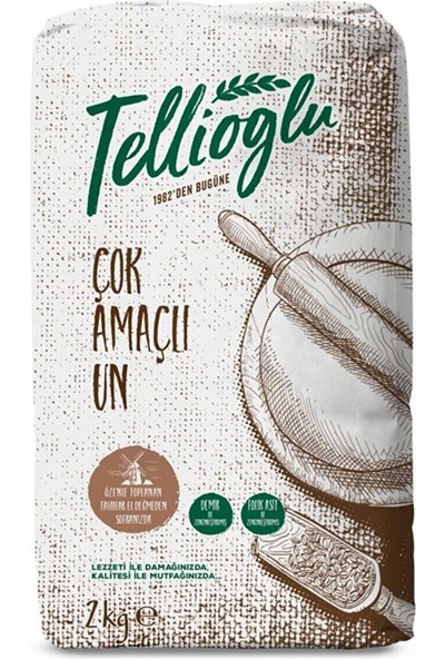 Tellioğlu Tellioğlu çok Amaçlı Un 2 kg Tellioğlu Tellioğlu çok Amaçlı Un 2 kg
