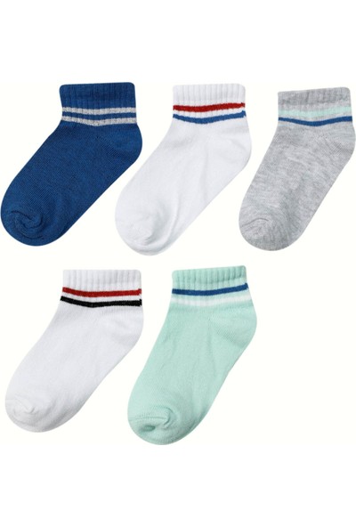 Polaris Ankle Stripe 5 Li Ptk-B 2 Beyaz Erkek Çocuk 5'LI Patik Çorap Polaris Ankle Stripe 5 Li Ptk-B 2 Beyaz Erkek Çocuk 5'LI Patik Çorap